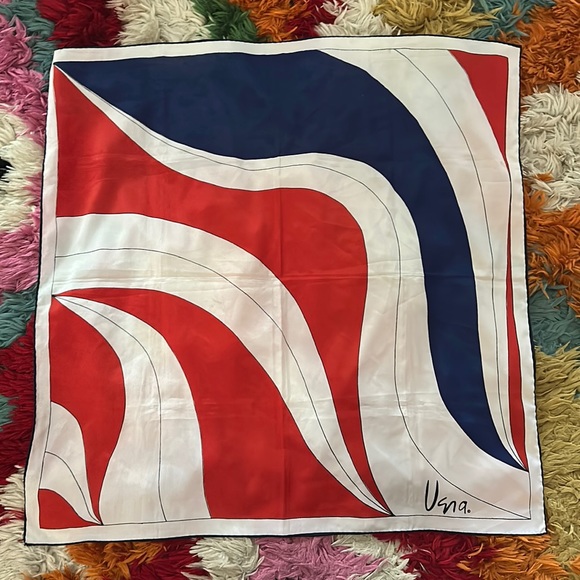 Vera Neumann | Accessories | 96s Vera Scarf Red White And Blue Square ...